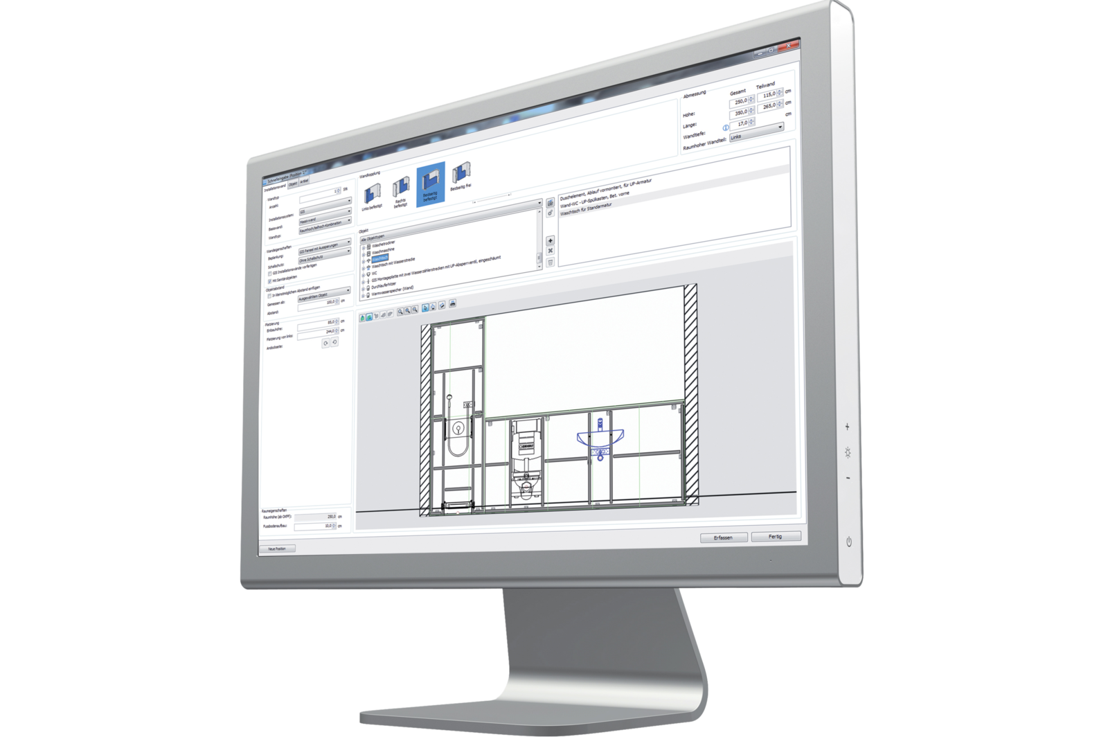 Mit ProPlanner von Geberit Bäder planen und kalkulieren